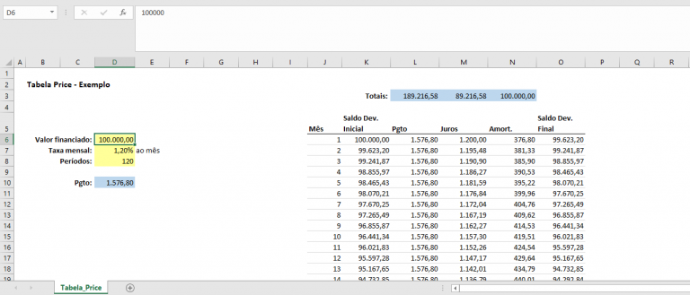 Tabela Price no Excel - Aprenda a fazer a sua - Excel Genial