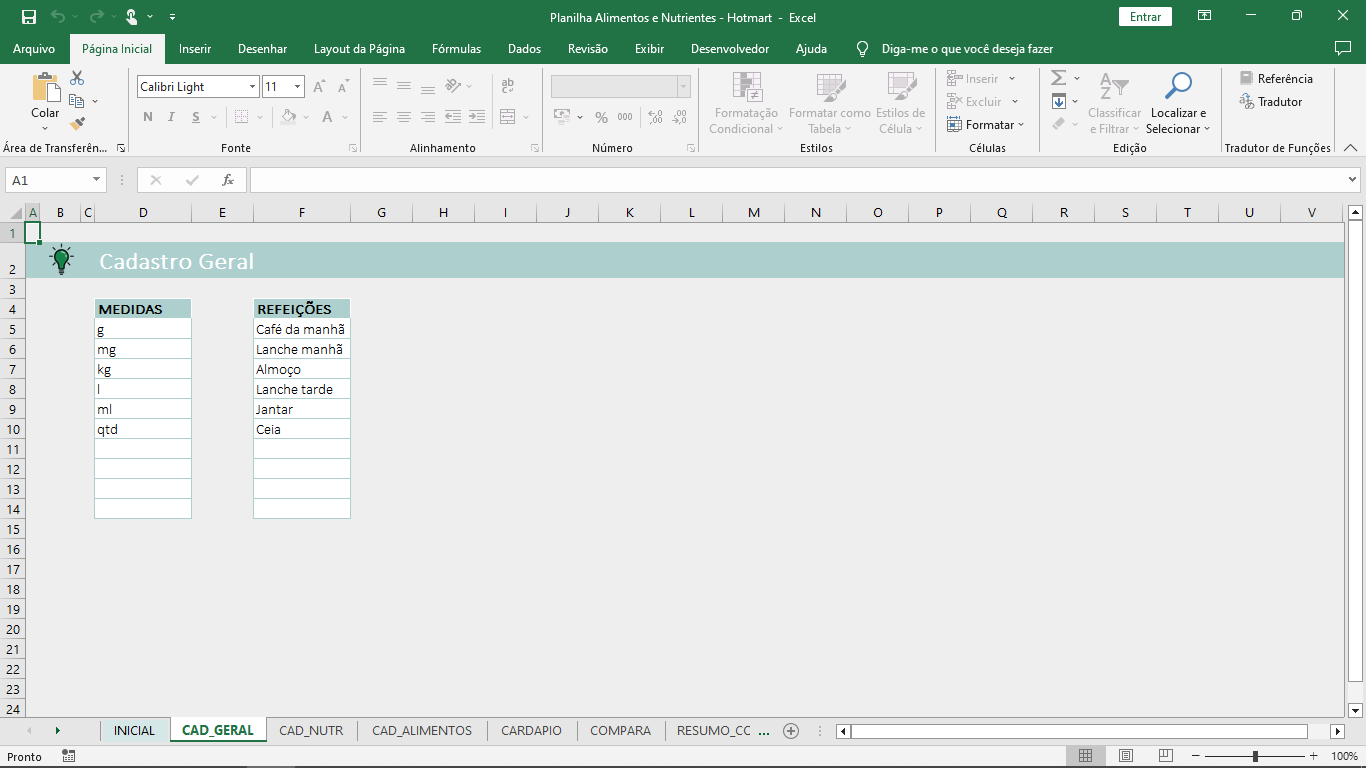 Calculadora de Macros - Excel Genial