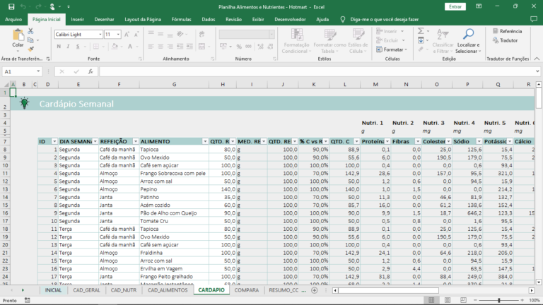Calculadora de Macros - Excel Genial