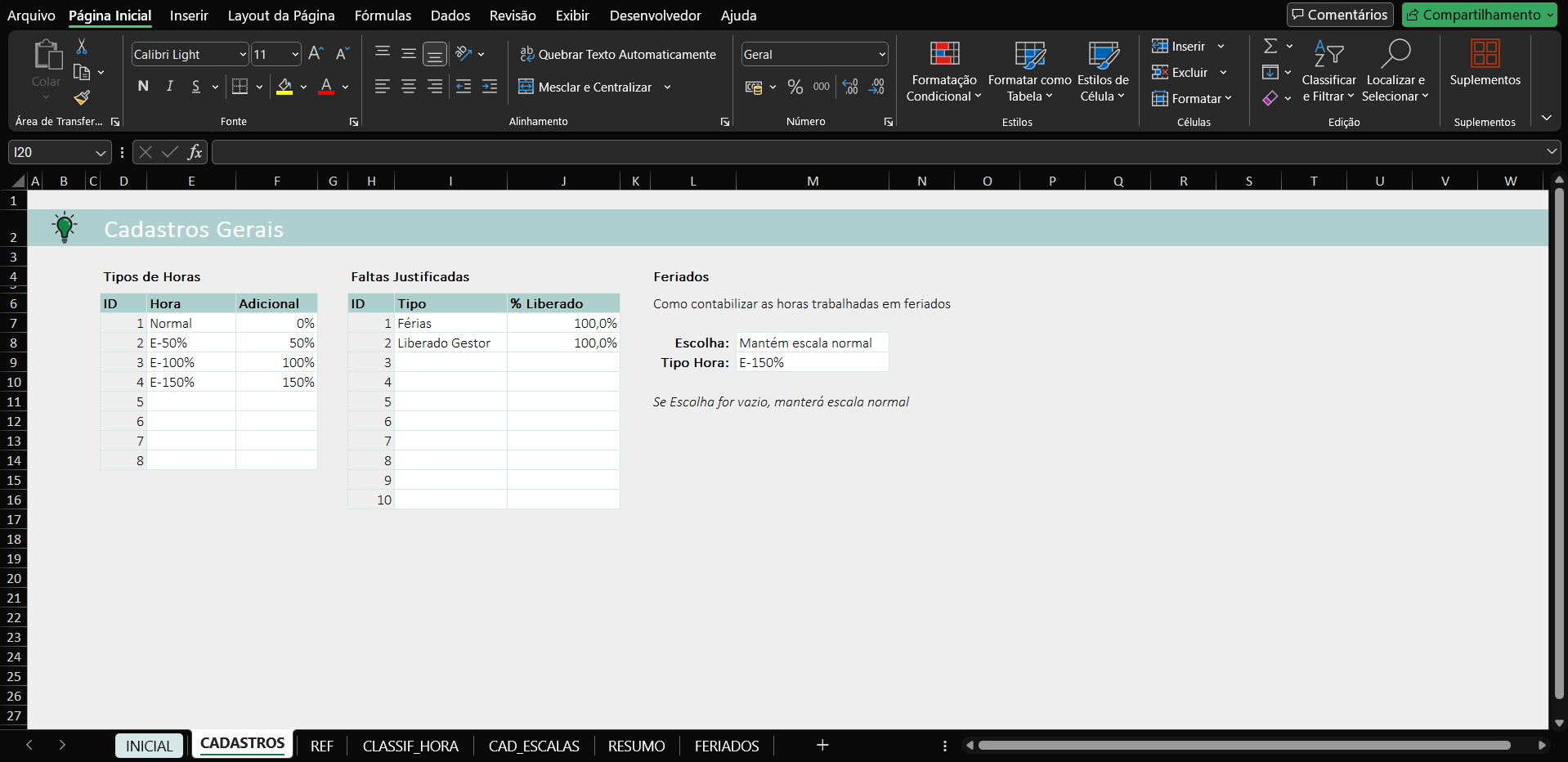 Planilha de Ponto - Excel Genial