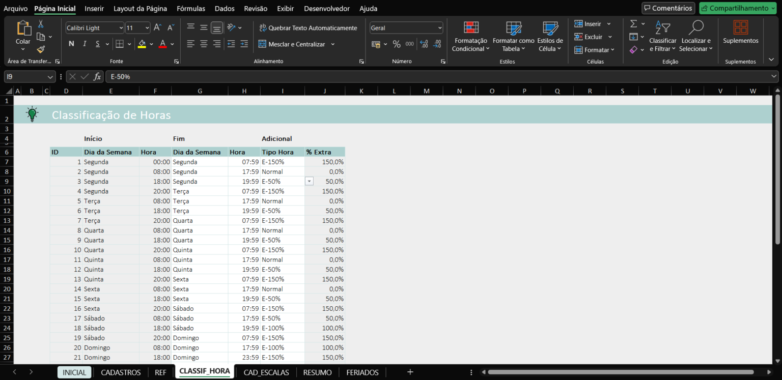 Planilha de Ponto - Excel Genial